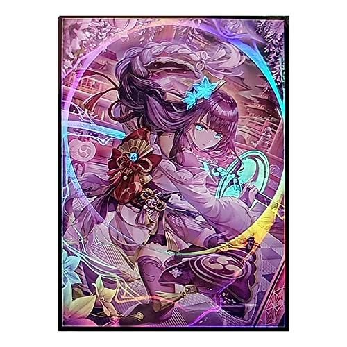 120PCS Holographic Flashing (General Thunder) Top Loading Trading Card Sleeves Deck Protector for TCG Standard Size Cards 67x92mm