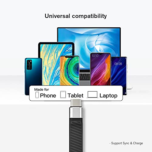 USB C to USB C Cable 0.45ft, Short USB C Cable(USB 3.2 Gen 2) Supports 100W Charging / 10Gbps Data Transfer / 4K@60Hz Display, USB C Charging Cable Compatible with Android Samsung Galaxy