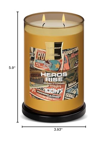 100 HRS Highly Scented Candle - 26.5oz Longest Burning Time, 2 Cotton Wicks, Embrace 90s Nostalgia with Heroes Rise, Popular Gift for Home, Women, Men