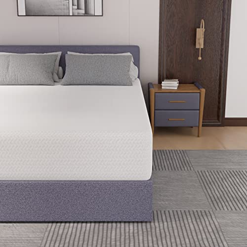 12 Inch Green Tea Memory Foam Mattress,Bed-in-a-Box Medium Firm Mattress CertiPUR-US Certified Breathable Bed Mattress for Cooler Sleep Supportive & Pressure Relief,Queen