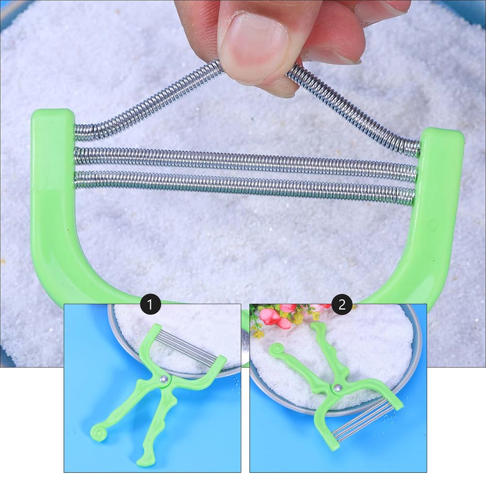 2Pcs Manual Facial Hair Removers Women Face Threaders Epilators Upper Lip Chin Cheeks Neck Portable Beauty Tools for Women (Green)