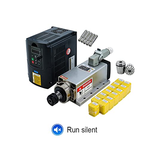 110V Spindle Motor Kit,2.2Kw Spindle Motor 24000Rpm 400Hz ,VFD Variable Frequency Drive ,13 pcs ER20 Collets (1-13mm)for CNC Router Engraving Milling Machine