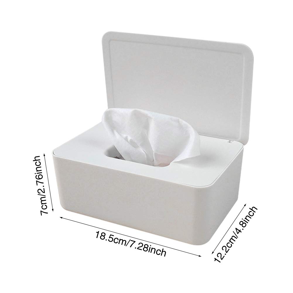 Wipes Dispenser, Baby Wipes Case, Dustproof Moisture-Keeping with Lid, Storage Case Tissues Box Non-Slip Wipe Container with Sealing Design for Home Office(Black)