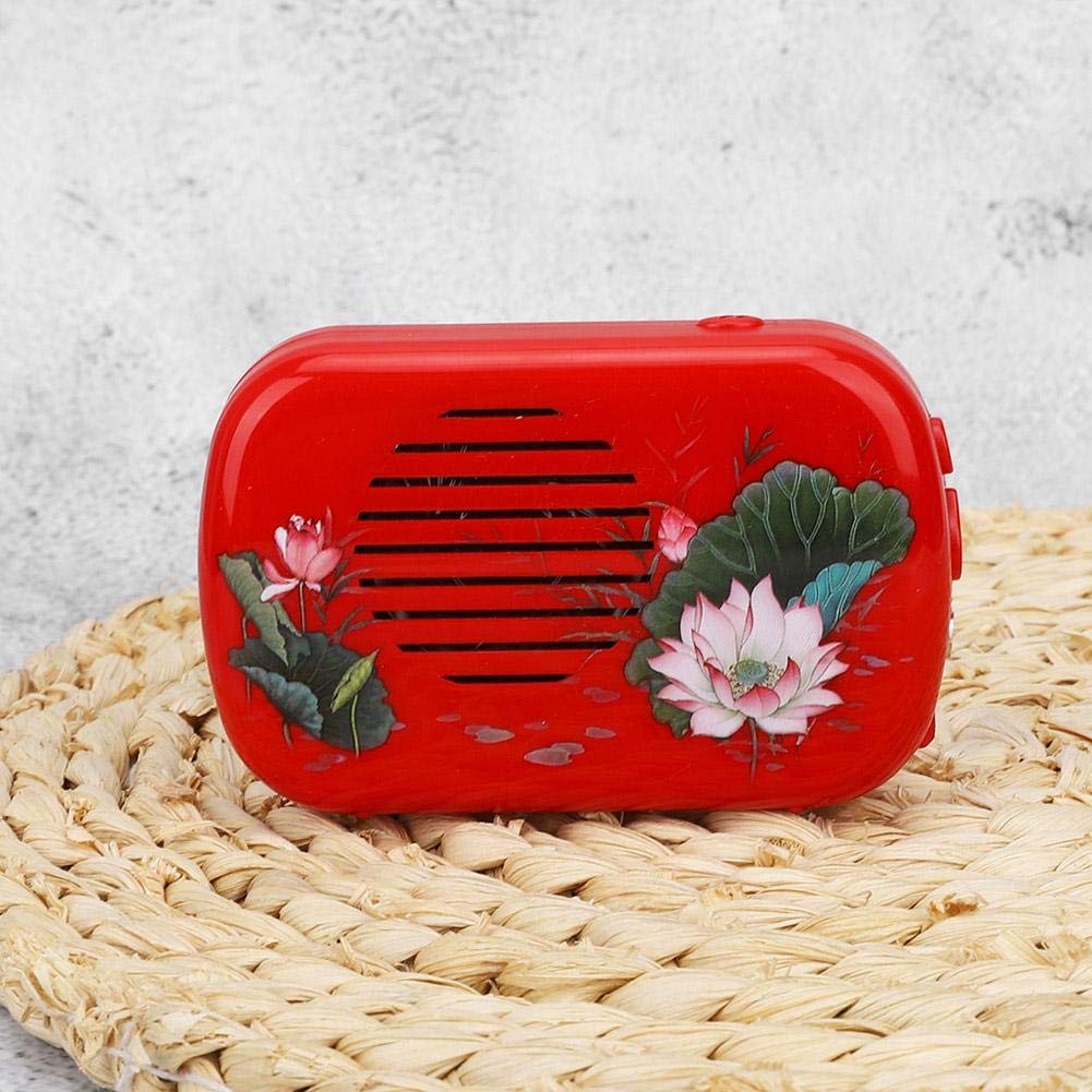 Zerodis Mini Buddha Music Player Machine Buddhist Chanting Player Praying Song with 22 Buddhist Songs(Jujube Red)(Jujube Red)