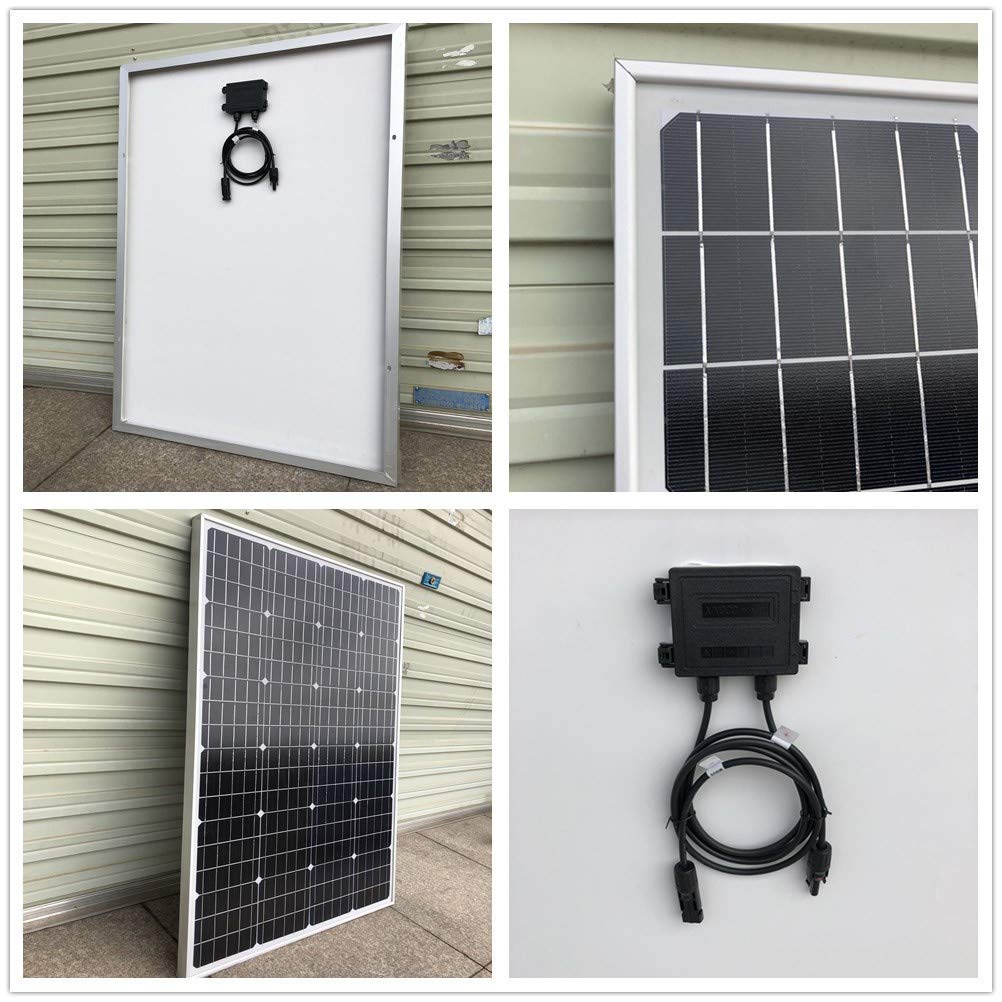 1120W 24V Solar Wind Power Kit Home Off-Grid System for Charging Battery:2X 100AH Lithium Battery + 400W Wind Turbine Generator + 6X 120W Mono Solar Panel+ Charge Controller + 3000W Inverter