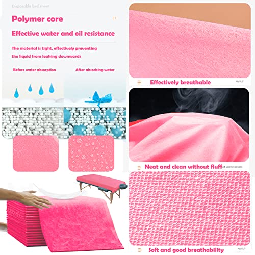 100pcs Disposable Massage Table Sheets, Non-woven Bed Breathable Sheet, 31"*71" Thin Bed Covers for Beauty SPA Salon Hotel Table Cover