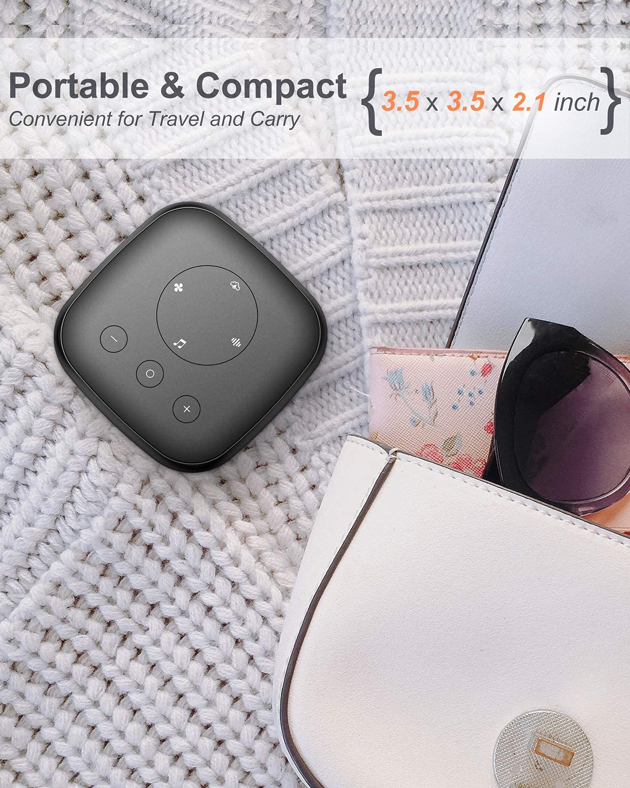 elesories S3 White Noise Machine, Portable Sleep Therapy Sound Machine for Adults Baby Kids Sleeping
