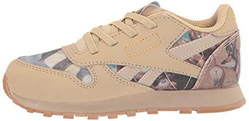 Reebok Baby Classic Leather Sneaker, National Geographic/Utility Beige/Soft Camel, 4 US Unisex Infant
