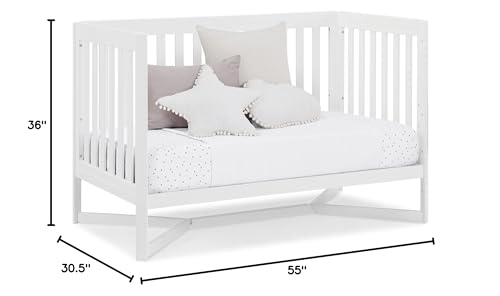Delta Children Tribeca 4-in-1 Baby Convertible Crib, Bianca White