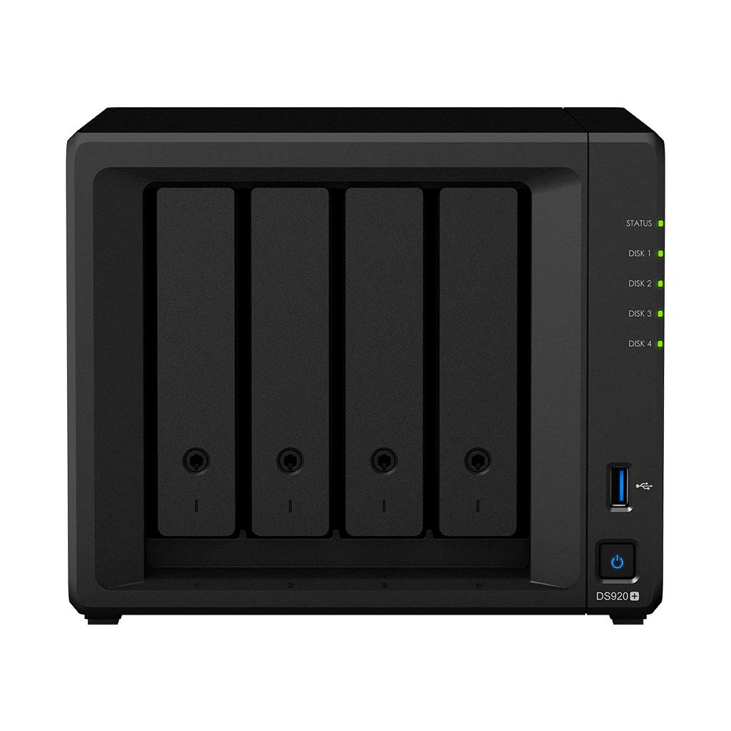 Synology DiskStation DS920+ NAS Server for Business with Celeron J4125 Quad-Core CPU, 8GB DDR4 Memory, 8TB SSD Storage, DSM Operating System