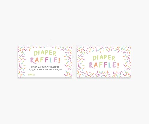M Market On Mainstreet Books For Baby and Diaper Raffle Shower Request Cards, Invitation Inserts, 50 Each (Baby Sprinkle)