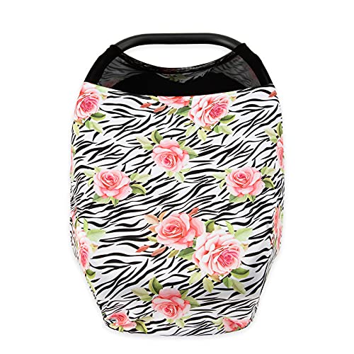 SYNPOS Nursing Covers for Breastfeeding, 360° Full Privacy Breastfeeding Cover, Multi-Purpose Baby Car Seat Cover, Shopping Cart Cover, Stroller Cover, Soft Nursing Apron for Breastfeeding
