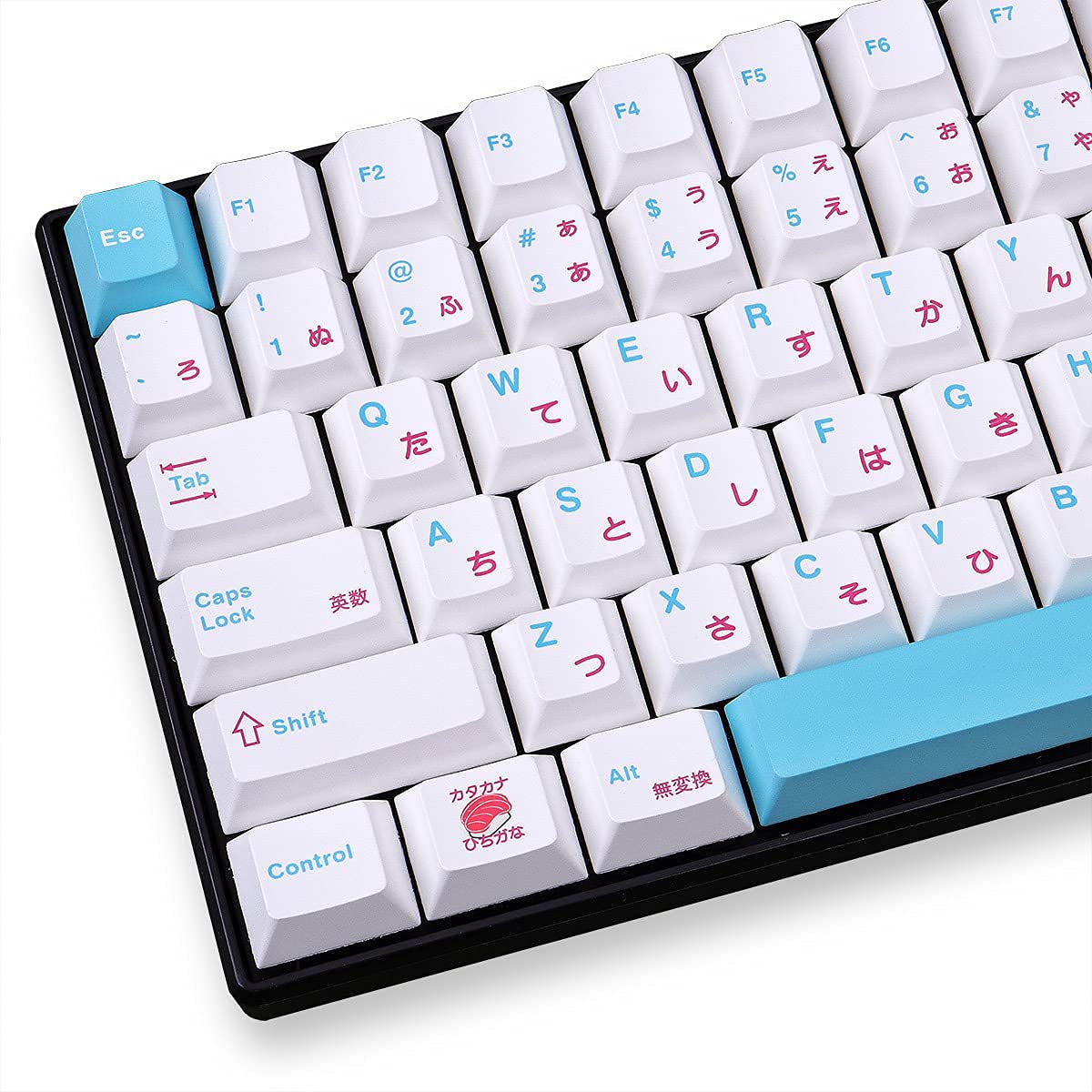 PBT White Japanese Keycaps 135 Keys Dye Cherry Profile with Key Puller Suitable for 104/87/84/61 60% MX Cherry Gateron Gaming Keyboardļ¼135 Keycapsļ¼