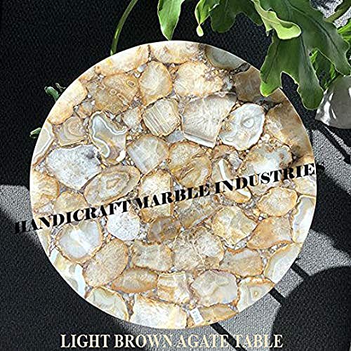 15" Agate Table Tops ALL COLOURS, Natural Agate Table, Agate Side Table, Agate Coasters, Agate Patio Table, Modern Home Decor Furniture Agate Gift (WHITE, AGATE)