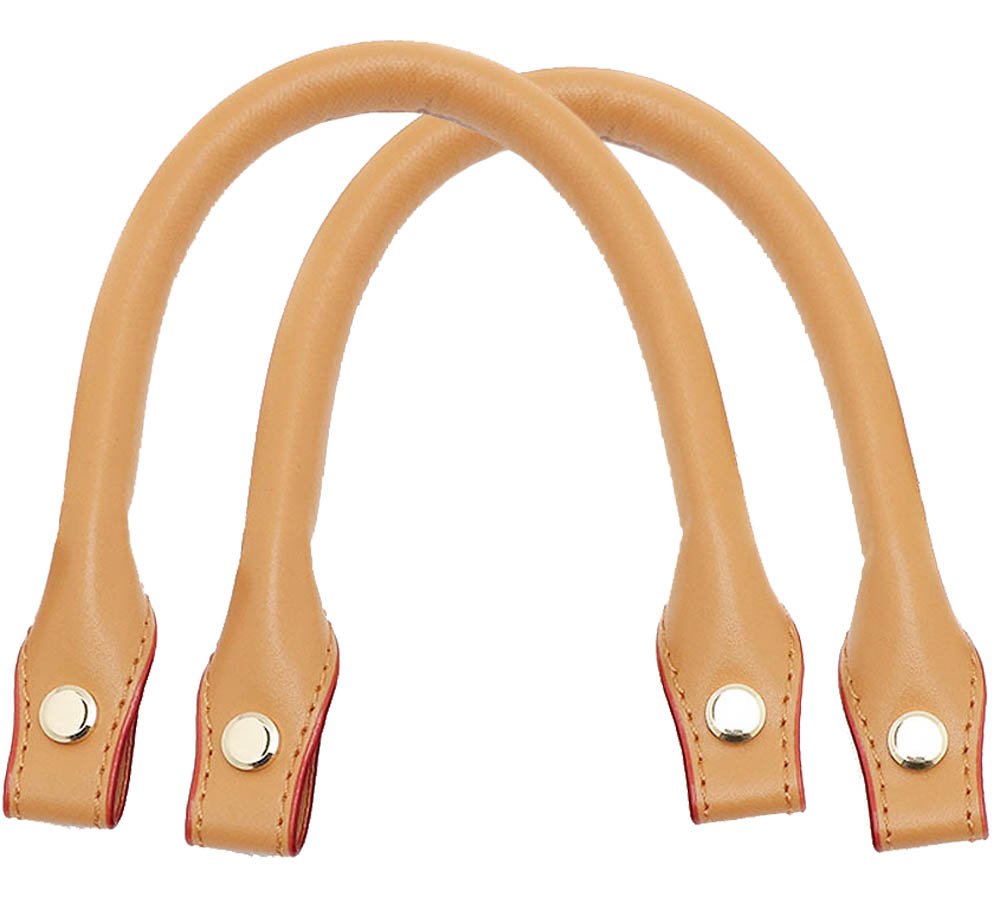 2pcs Synthetic Leather Genuine Quality Replacement Interchangeable Shoulder Strap for Handbags Purse Bags- Beige