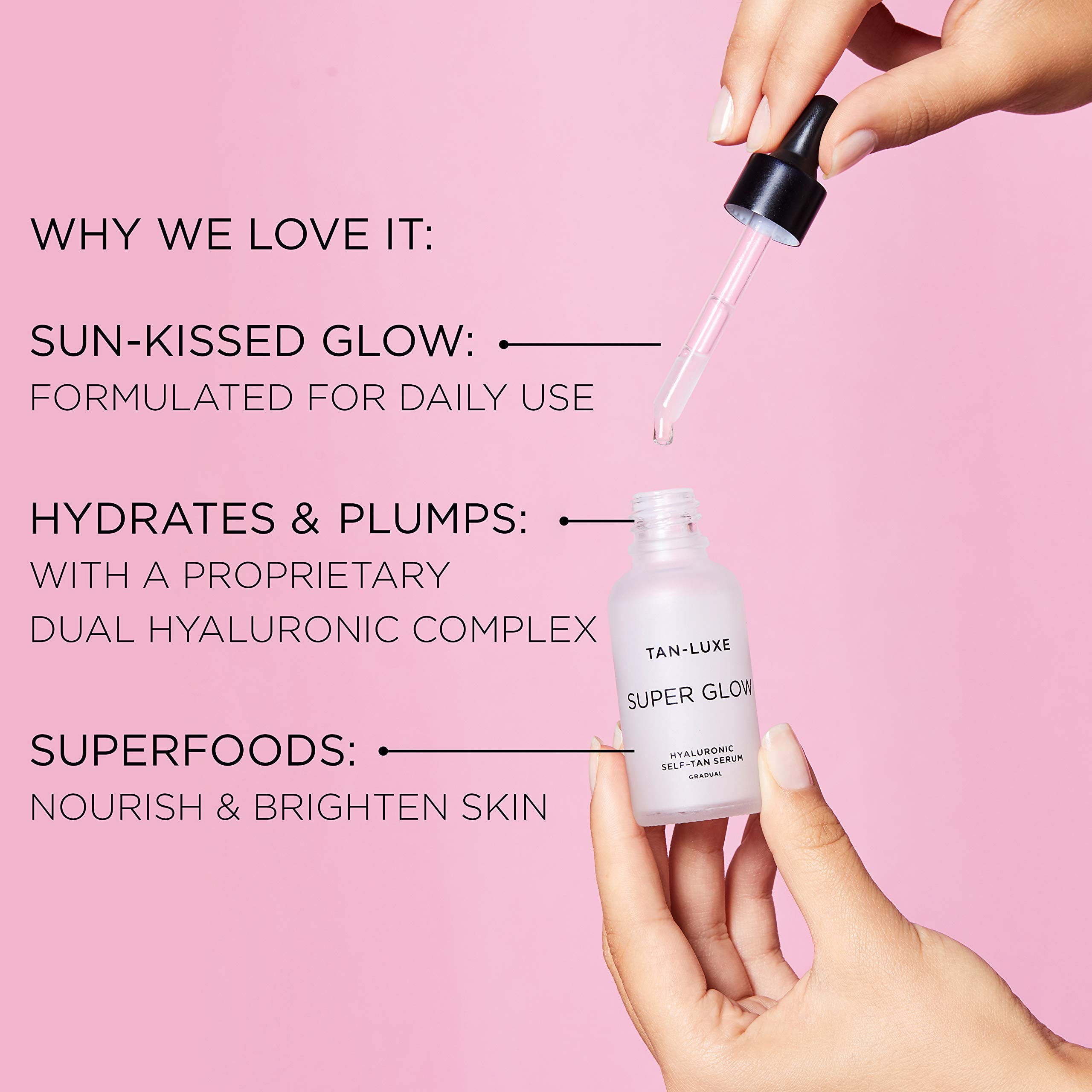 TAN-LUXE Super Glow Kit - Super Glow and Super Glow Body Hyaluronic Self Tanning Serums, 180ml - Cruelty & Toxin Free