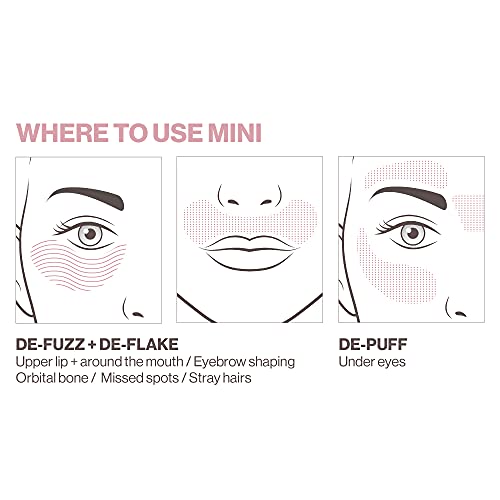 DERMAFLASH Mini Dermaplaning Tool for Precision Peach Fuzz Removal, Blush