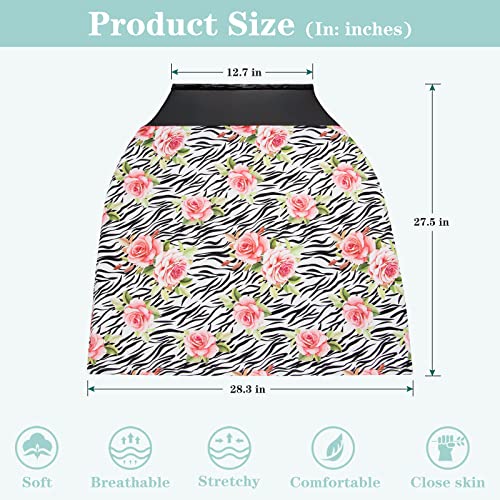 SYNPOS Nursing Covers for Breastfeeding, 360° Full Privacy Breastfeeding Cover, Multi-Purpose Baby Car Seat Cover, Shopping Cart Cover, Stroller Cover, Soft Nursing Apron for Breastfeeding