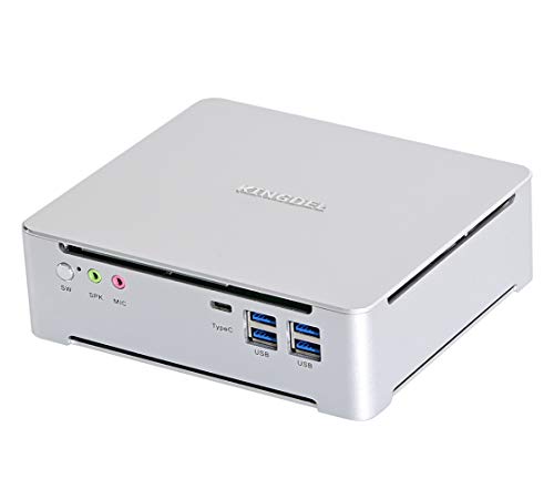 KINGDEL Mini Desktop Computer with i7-8750H 6 Cores 2.2-4.10Ghz CPU, 32GB DDR4 RAM, 1000GB SSD, 4K: 4096x2304, Type-C, Gigabit Ethernet, HD+DP Ports(64 Bit)