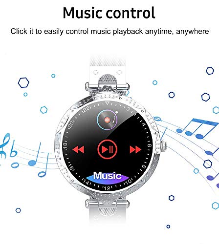 Smart Watch for Women,Fitness Tracker with Blood Pressure Heart Rate Waterproof Bluetooth Pedometer Sleep,Sport Activity Tracker Compatible for iOS Android Phones,(Silver Gray)