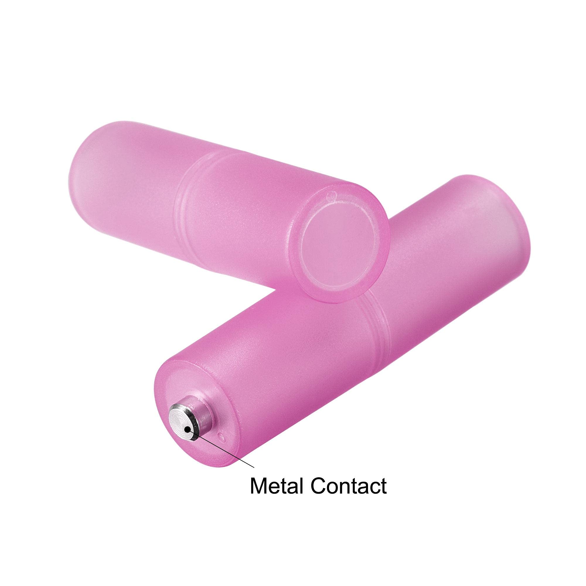 uxcell AAA to AA Battery Adapter Battery Converter Cases Holder Shell with Metal Contacts on One Bottom Purple 8 Pcs