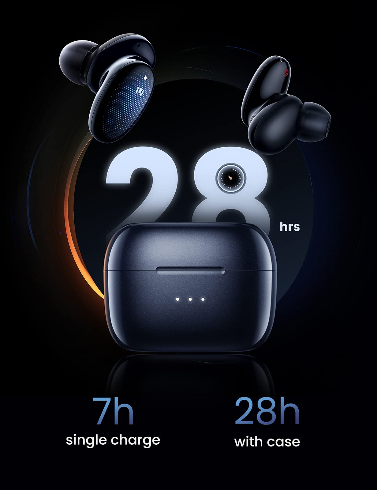 UGREEN X5 Wireless Earbuds Bluetooth 5.2, in-Ear Wireless Earphones with 4 Mics, CVC 8.0 Noise Cancelling for Clear Calls, AptX HiFi Stereo Adaptive Bluetooth Earbuds, 28h Playtime, Touch Control