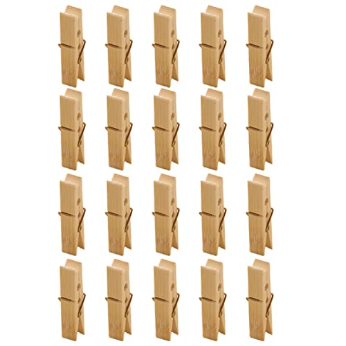 120pcs Practical Quilt Wood Houseware Clothespin, Clothesline Snack Bamboo Paper Clothespins, with Cm, Drying Multi Pegs Duty Crafts, Photo Organizer Food Hardwood Non Portable