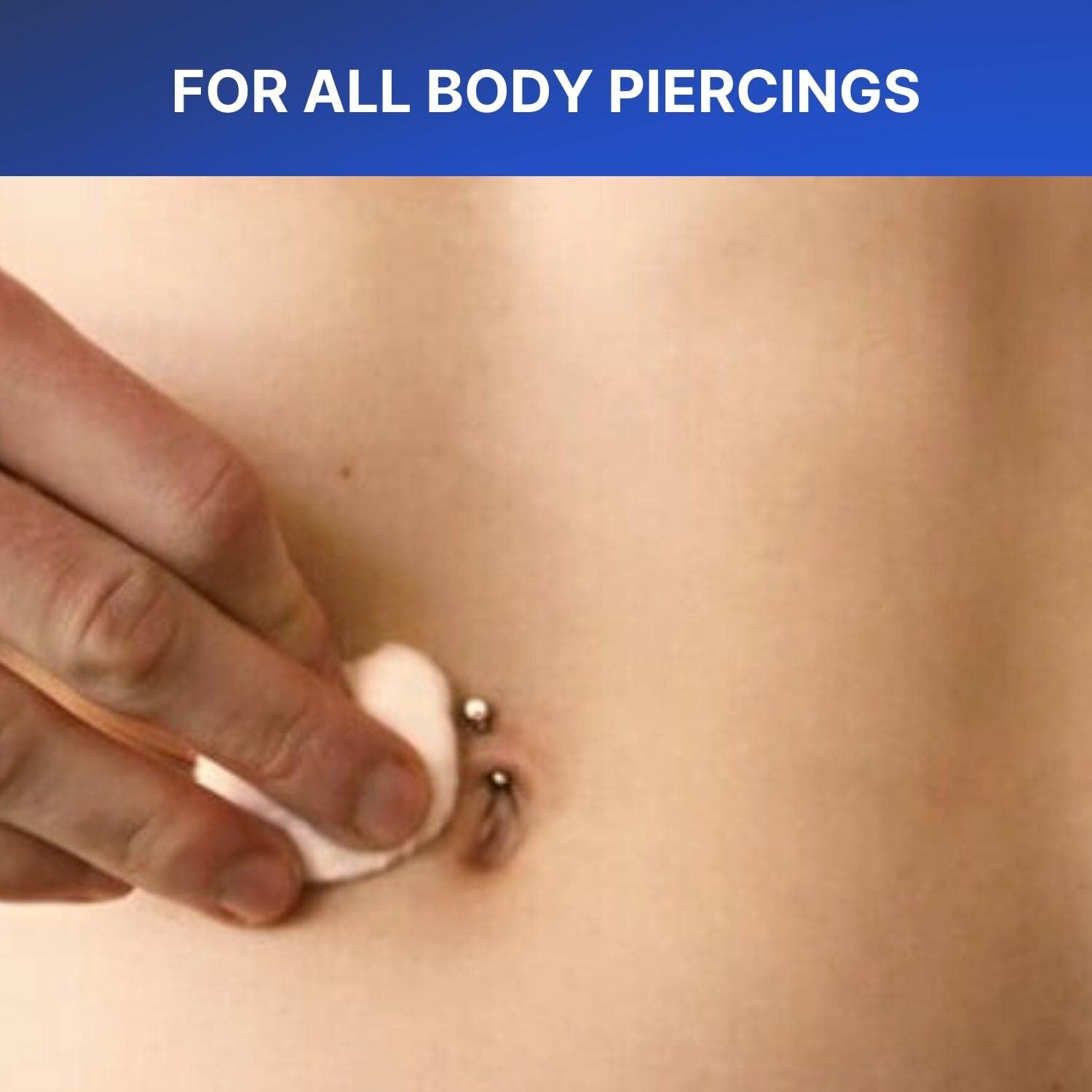 BodyJ4You Piercing Aftercare Spray - Saline Solution Natural Keloid Bump Removal - Ear Piercing Cleaner Nose Septum Belly Button Cartilage - Sea Salt Aloe Vera Rosemary - Fine Mist 2 Fl Oz