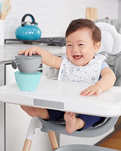 Skip Hop Baby Feeding Mealtime Gift Set, Grey/Teal