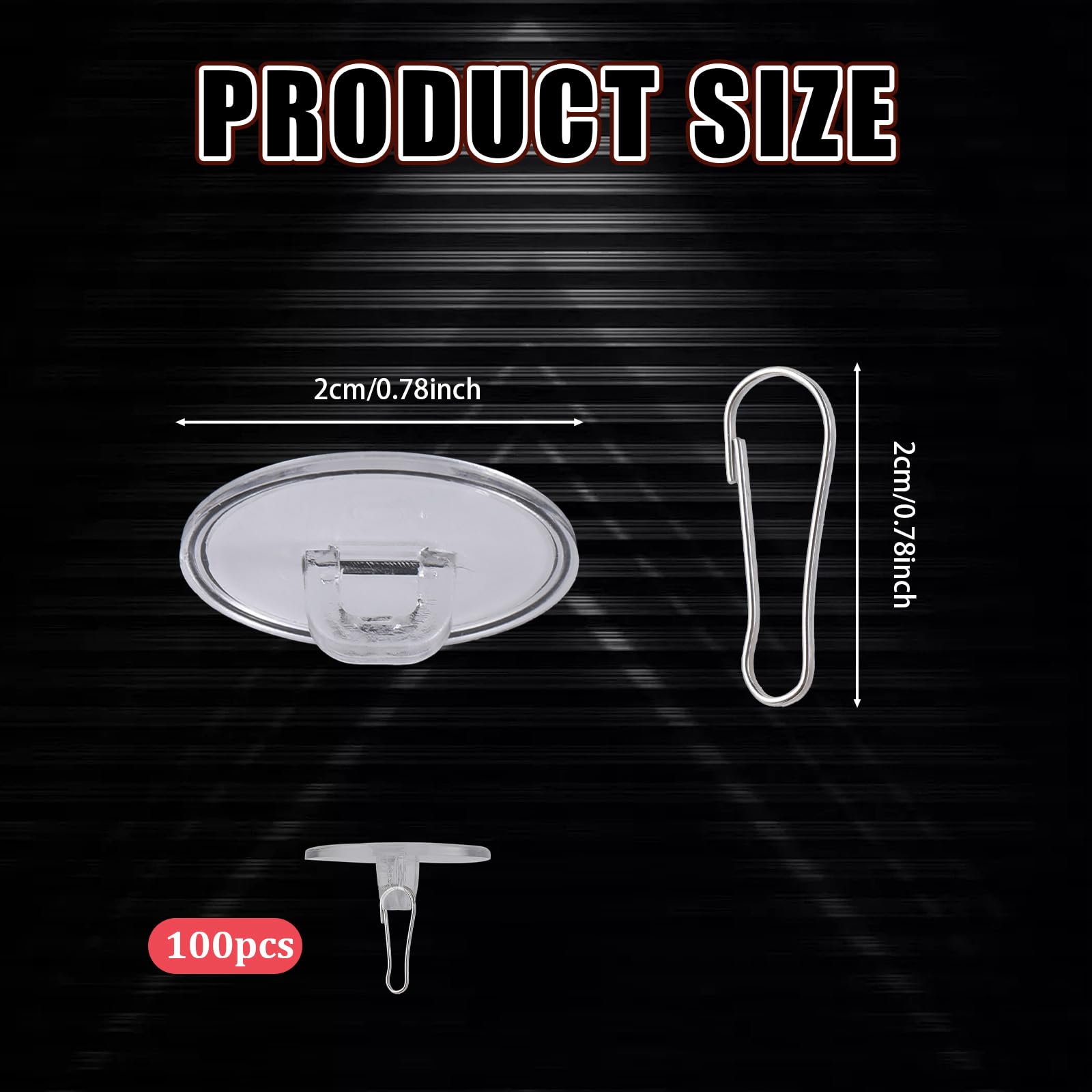 100 Pack Ceiling Hooks Adhesive Removable Transparent Wall Hanger with Hooks, 0.79β Small Disc Sticky Ceiling Hooks for Festival Wedding Halloween Christmas Party Decor