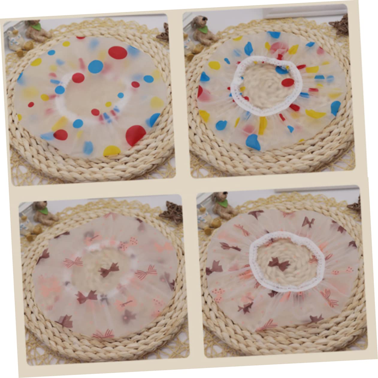 10pcs Shower Hat for Bath Visor for Bath Cap Hair Head Cover Satin Bonnet Wrap Shower Cap Hair Protective Caps Bath Hat Bathing Cap Take a Bath
