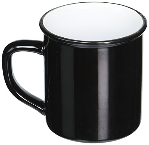 Abbott Collection Enamel Look Stoneware Mug, Black
