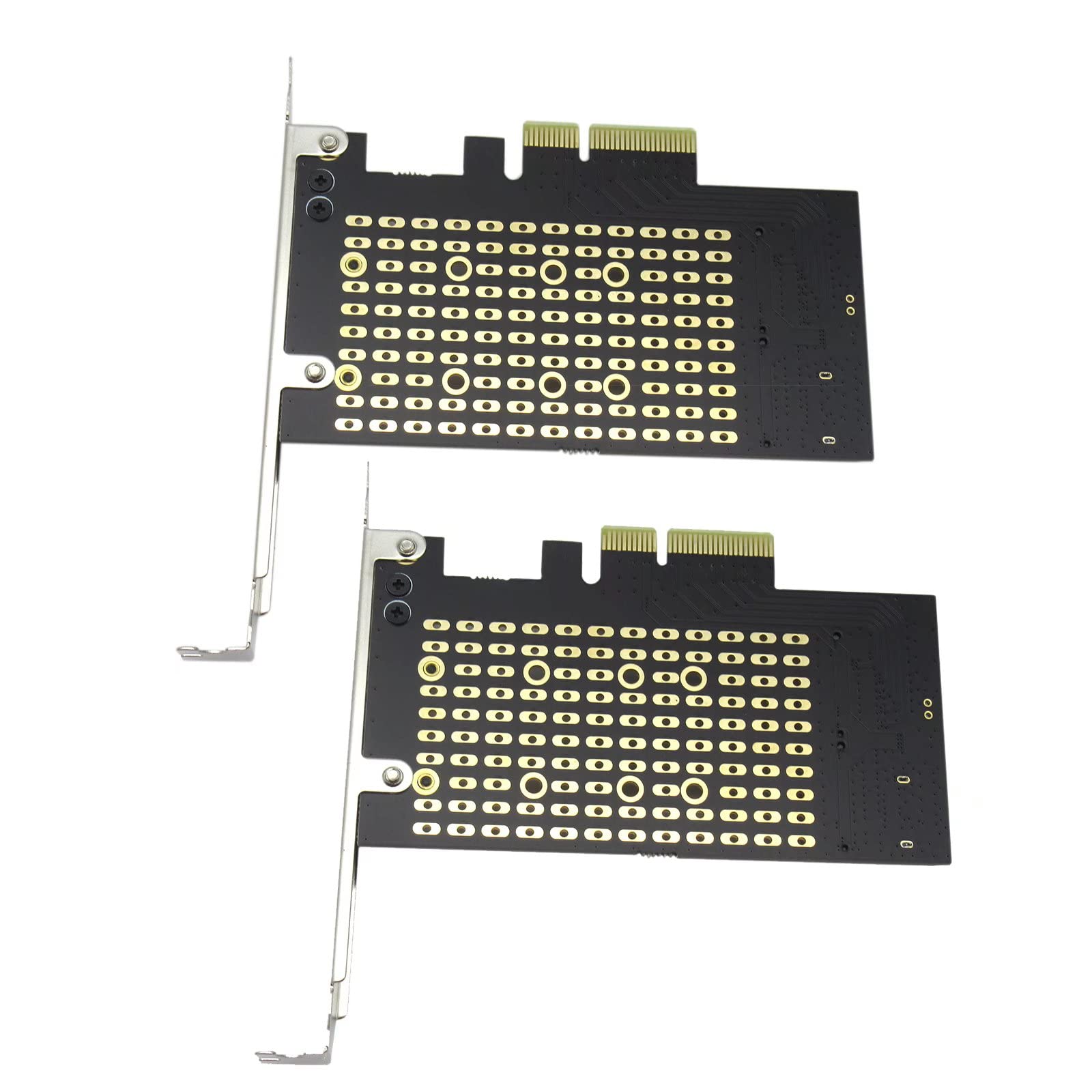 2x M.2 NGFF to Desktop NVMe SATA Dual SSD PCI Express Adapter Card Fits a PCIe x4, x8, or x16 slot