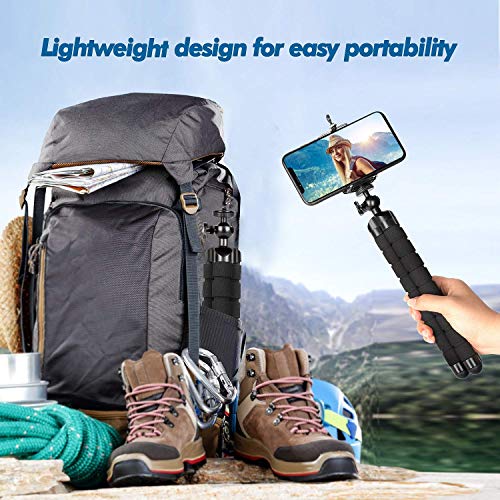 Flexible Phone Tripod with Wireless Remote, Mini Tripod Stand for iPhone 14 13 12 Mini 11 Pro Max XS XR X Samsung Android Camera Adjustable iPhone Tripod Stand for Video Recording Vlogging