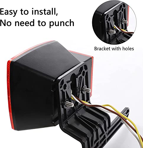12V LED Trailer Light Kit DOT Certified, Utility Trailer Lights for Boat Submersible RV Car with Wire Harness Wafer LED Waterproof 80 Inch