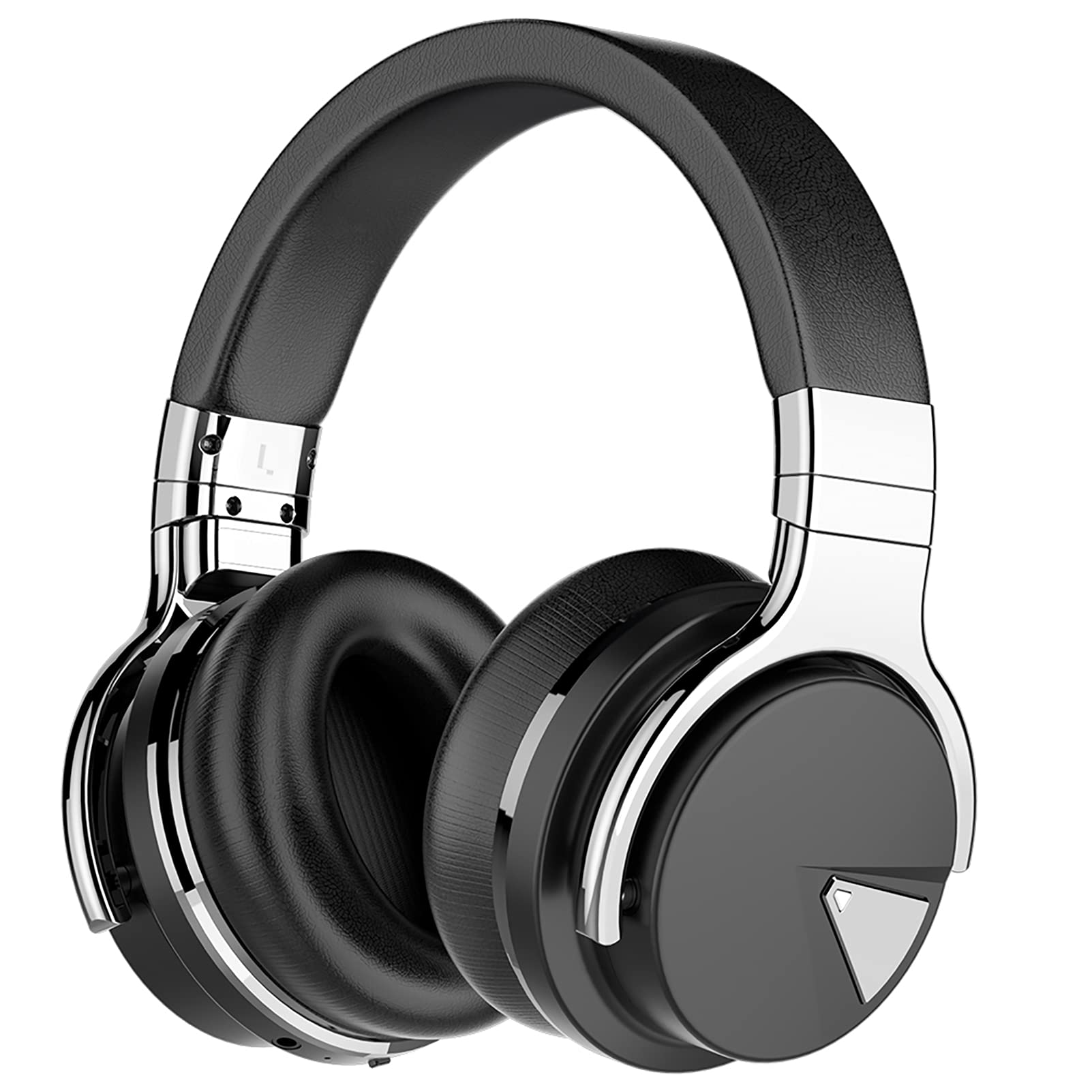 Tapela E7 Wireless Active Noise Cancelling Headphones, Over Ear Bluetooth Headphones with Microphone, 28H Playtime, Deep Bass, Comfortable Protein Ear Cups, for Travel, Home Office - Titanium Black
