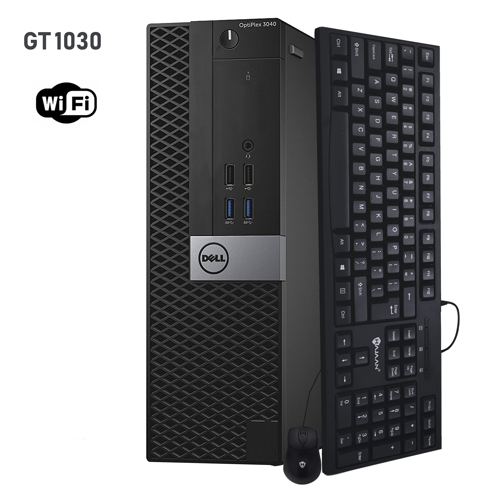 Dell Optiplex 3040 Small High Performance Desktop PC - 6th Gen Intel i5-6500 Quad Core - 8GB RAM - 512GB SSD - GeForce GT 1030 - Keyboard & Mouse, USB WiFi, Windows 10 Professional (64-bit)(Renewed)