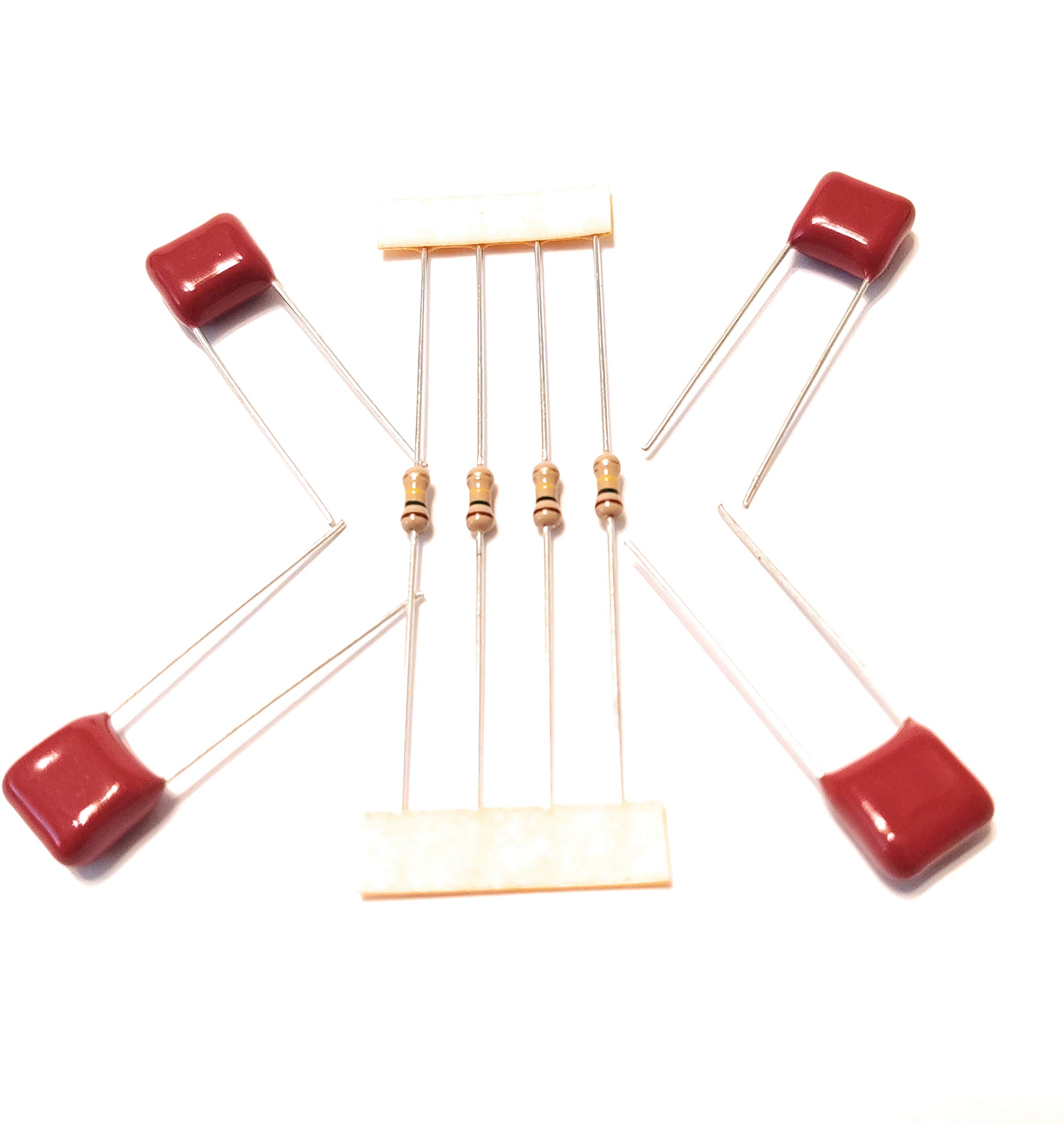4 Pack Treble Bleed Kits .0022uf Film Caps 150k Fits Humbuckers or Single Coils