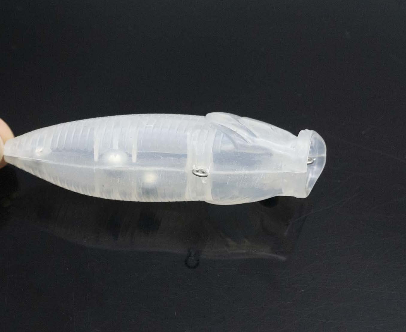 10PCS Unpainted Fishing Popperbait Blanks 8.3cm 11.6g with 6mm Free 3D Simulation Fishing Eye Popper Baits Artificial Blank Clear Hard Baits Trout Salmon Minnow Lure Crankbait Topwater Freshwater