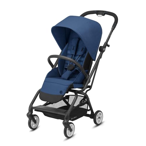 CYBEX Eezy S Twist 2 Stroller, 360° Rotating Seat, Parent Facing or Forward Facing, One-Hand Recline, Compact Fold, Lightweight Travel Stroller, Stroller for Infants 6 Months+, Navy Blue