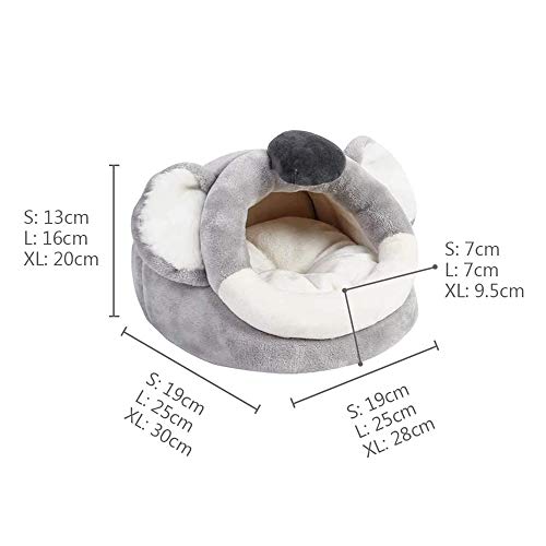 ABLAZEZAI Guinea Pigs Hideouts Chinchilla Hedgehogs Bed Hamster Supplies Dutch Rats Bearded Dragon Ferrets Rabbit House Animals Bed/Cube/House (L, Koala)