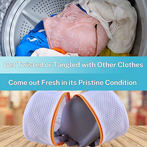 BAGAIL Set of 7 Mesh Laundry Bags for Sweater,Blouse,Hosiery,Bras,etc. Premium Wash Laundry Bags for Travel Storage Organization(7 Set)