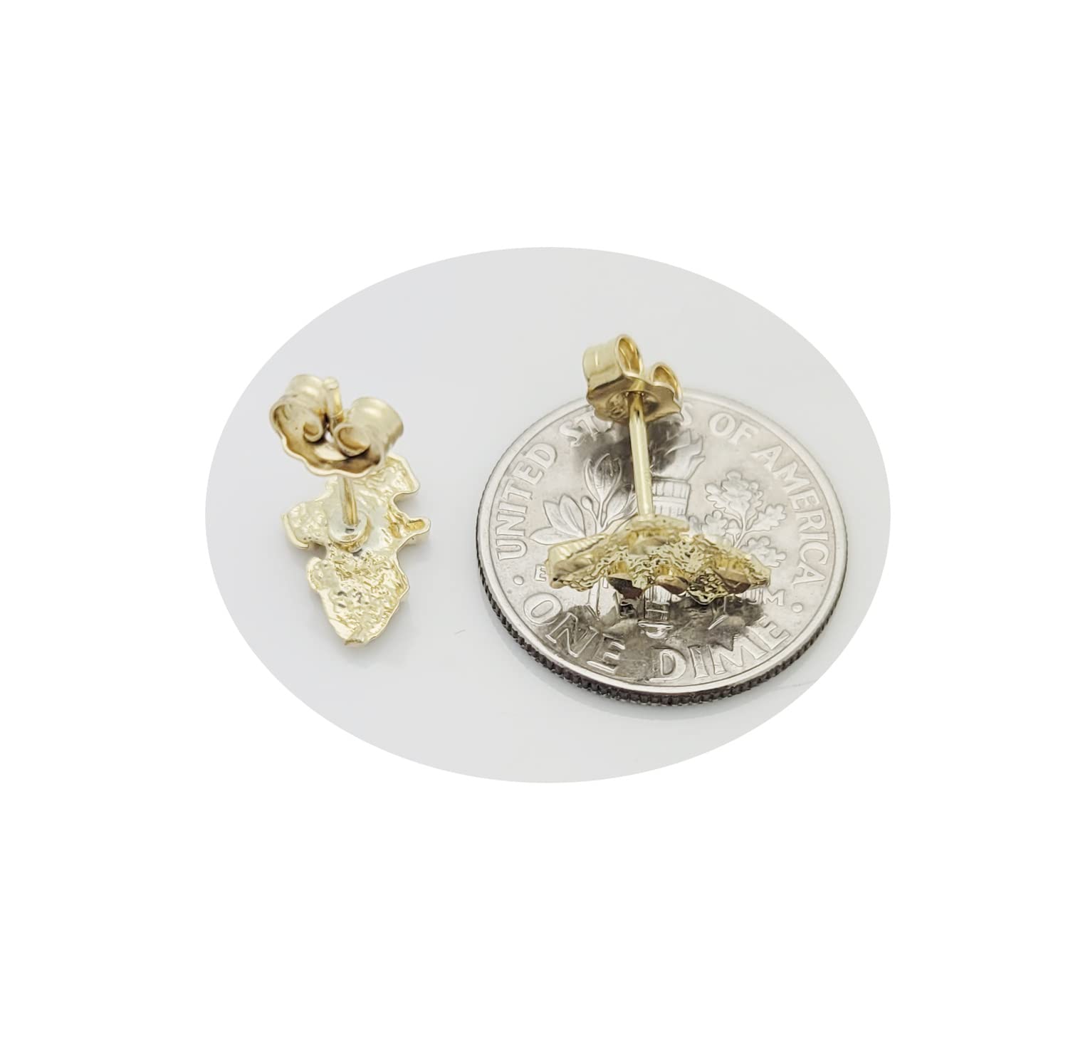 10k Yellow Gold Small Nugget Earrings