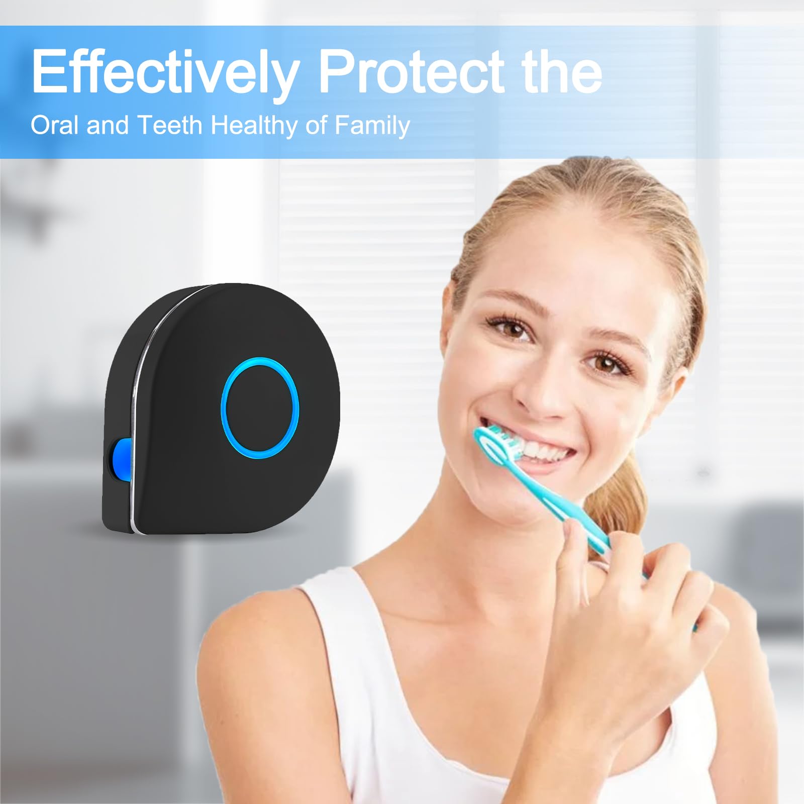 TAISHAN UV Sanitizer Toothbrush Case,Rechargeable Portable Mini Holder with Mirror,Fits All Toothbrushes for Electric and Manual,Safety Feature Home Travel