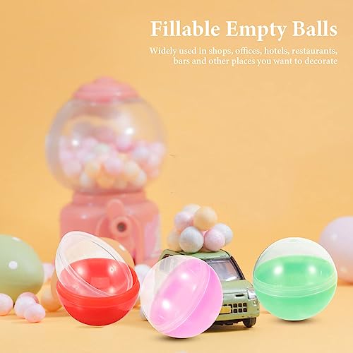 ABOOFAN Gum 50pcs Small Round Capsules Clear Containers Toys Empty Fillable Capsules Twisted Balls for Gumball Vending Machines Surprise Gift Vending Machine