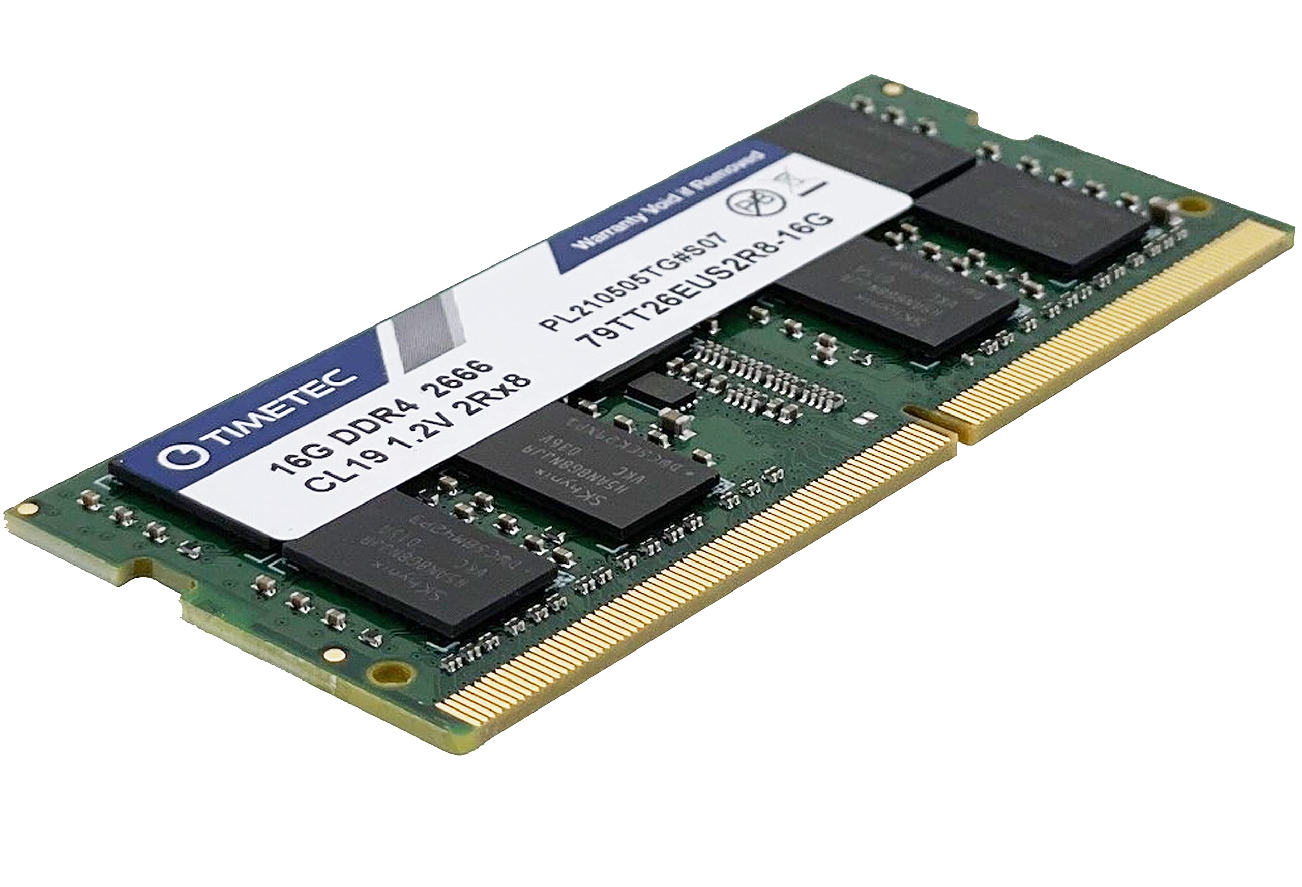 Timetec 32GB KIT(2x16GB) DDR4 2666MHz PC4-21300 Unbuffered ECC UDIMM 1.2V CL19 2Rx8 Dual Rank 260 Pin SODIMM Memory RAM Module Upgrade (32GB KIT(2x16GB))