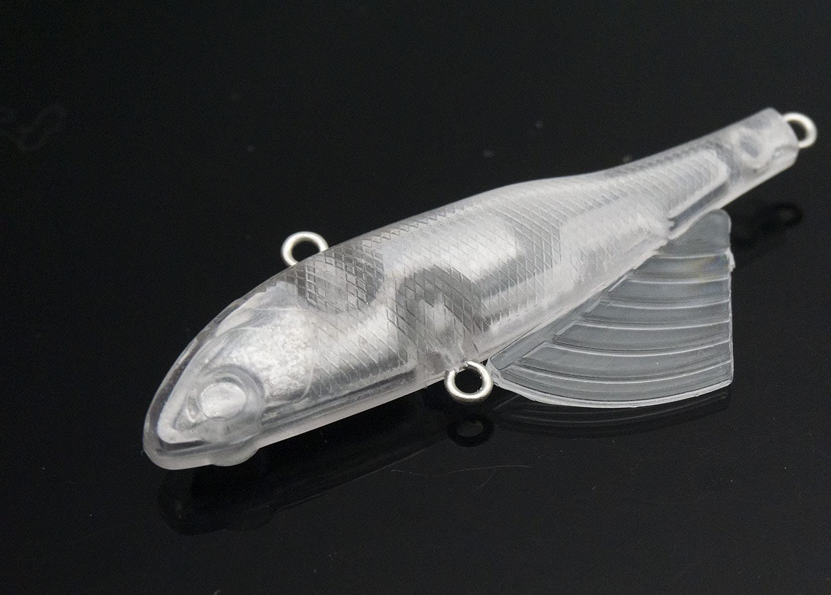 10PCS Unpainted Lure Blanks 13.88g 6.8cm with 4mm Free Fishing Eye VIB Crankbait Baits Simulation Blank Body Clear Hard Baits Trout Salmon Minnow Lure Popper Lures Topwater Freshwater 4mm 8242