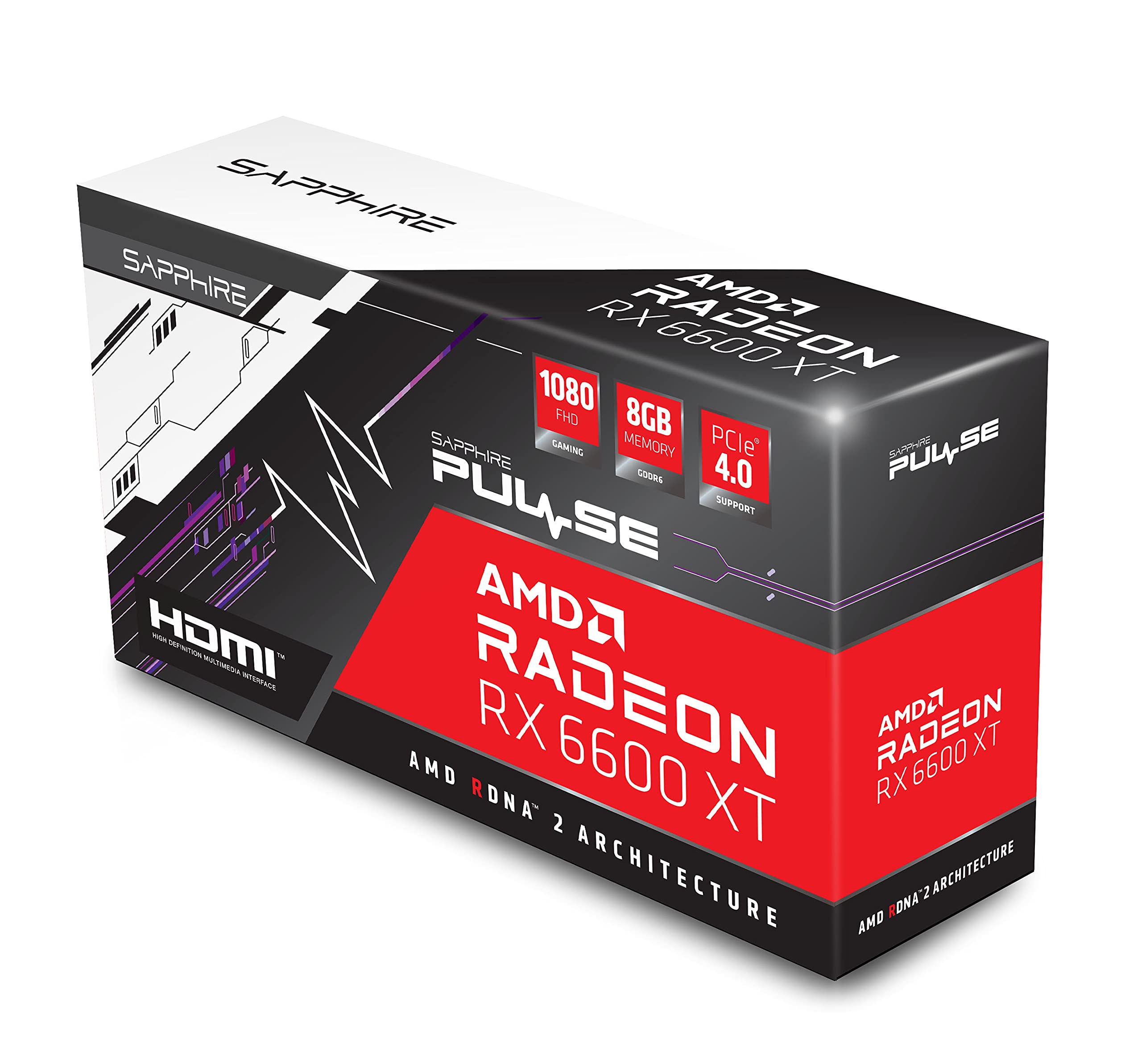 Sapphire 11309-03-20G Pulse AMD Radeon RX 6600 XT Gaming Graphics Card with 8GB GDDR6, AMD RDNA 2