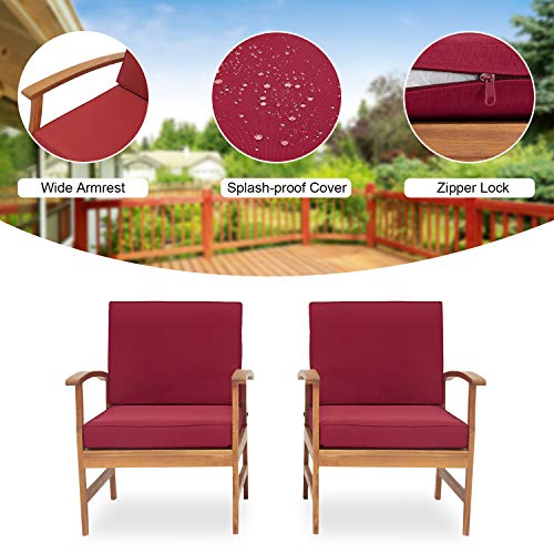 kinbor Outdoor Sofa Set Patio Furniture Set 7 Piece Wood Patio Set Outdoor Sectional Sofa Couch for Patio Deck