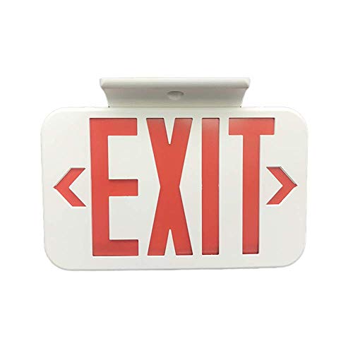 AmazonCommercial LED Emergency Exit Sign, UL Certified, 1-Pack, Double Face Exit with Battery Backup